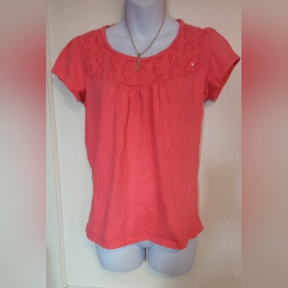 Robbie Bee | Tops | Robbie Bee Ladies Coral Orange Short Sleeve Top ...